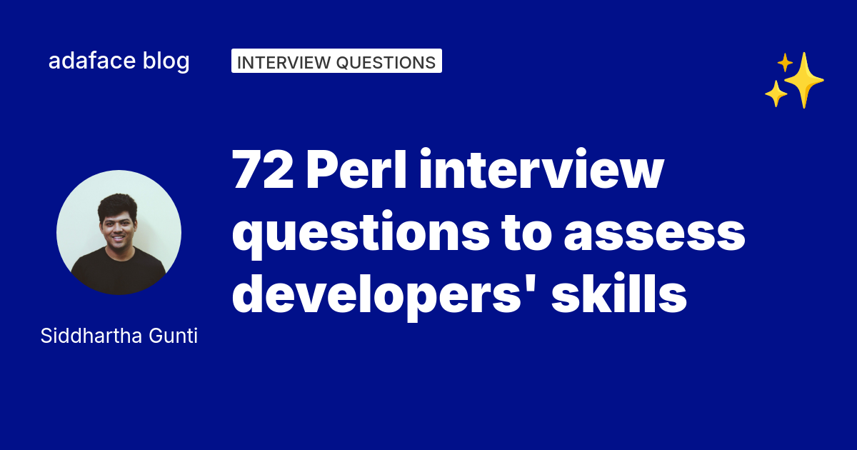 72 Perl Interview Questions Adaface
